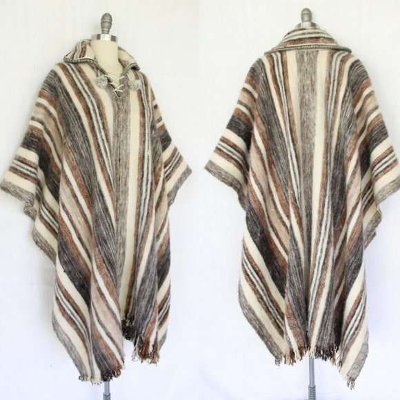 Unbranded | Jackets & Coats | Vintage Alpaca Fair Trade Blanket Poncho ...